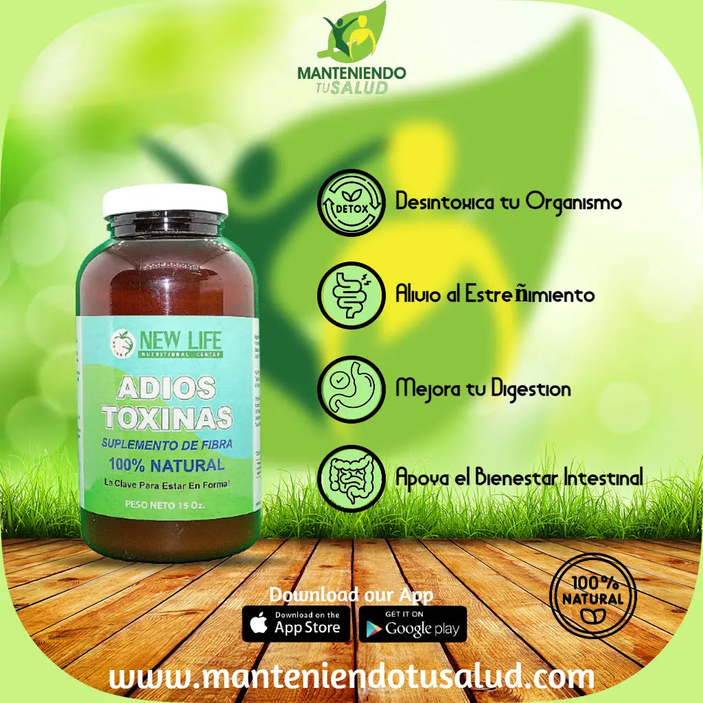 New Life Adios Toxinas, Detoxing Support, Fiber Supplement, 15 Oz ...