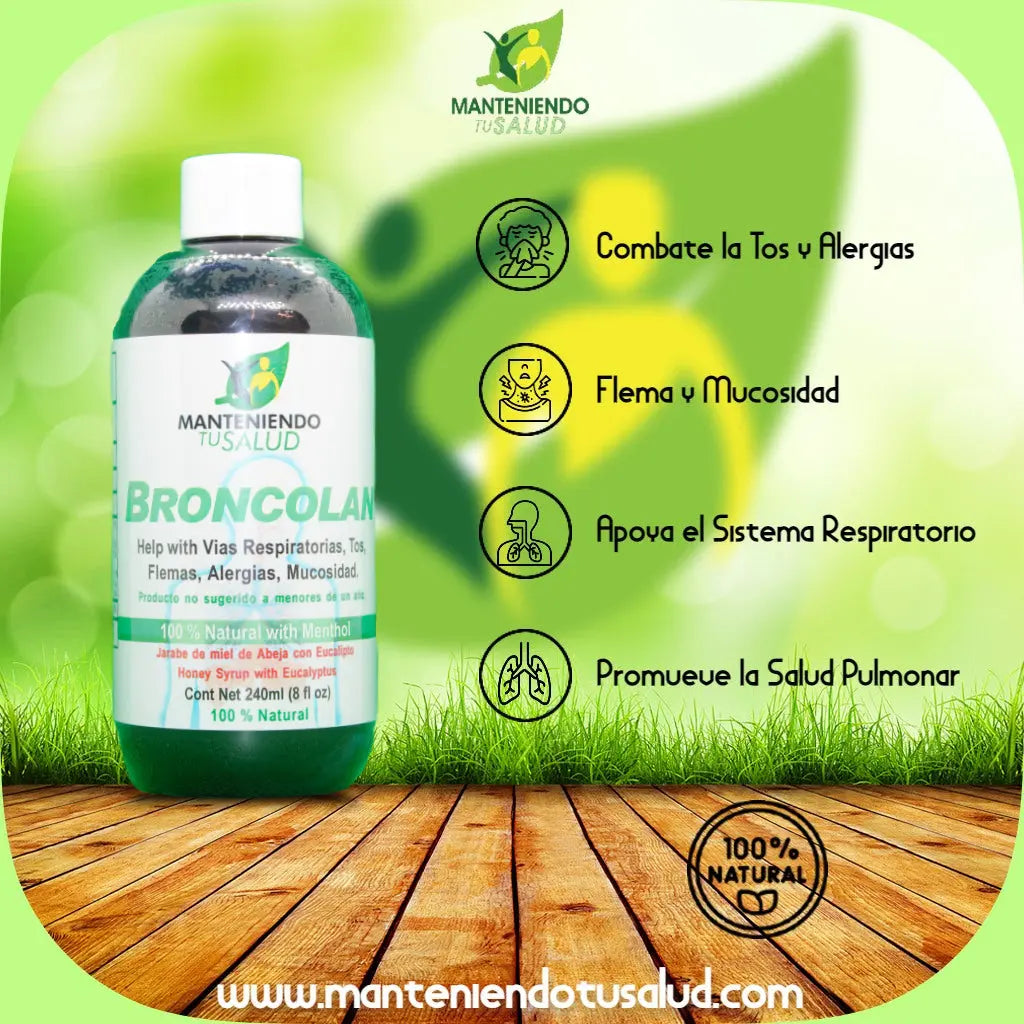 Manteniendo Tu Salud Broncolan, Cough Congestion, Mullein Leaf, 8 Oz