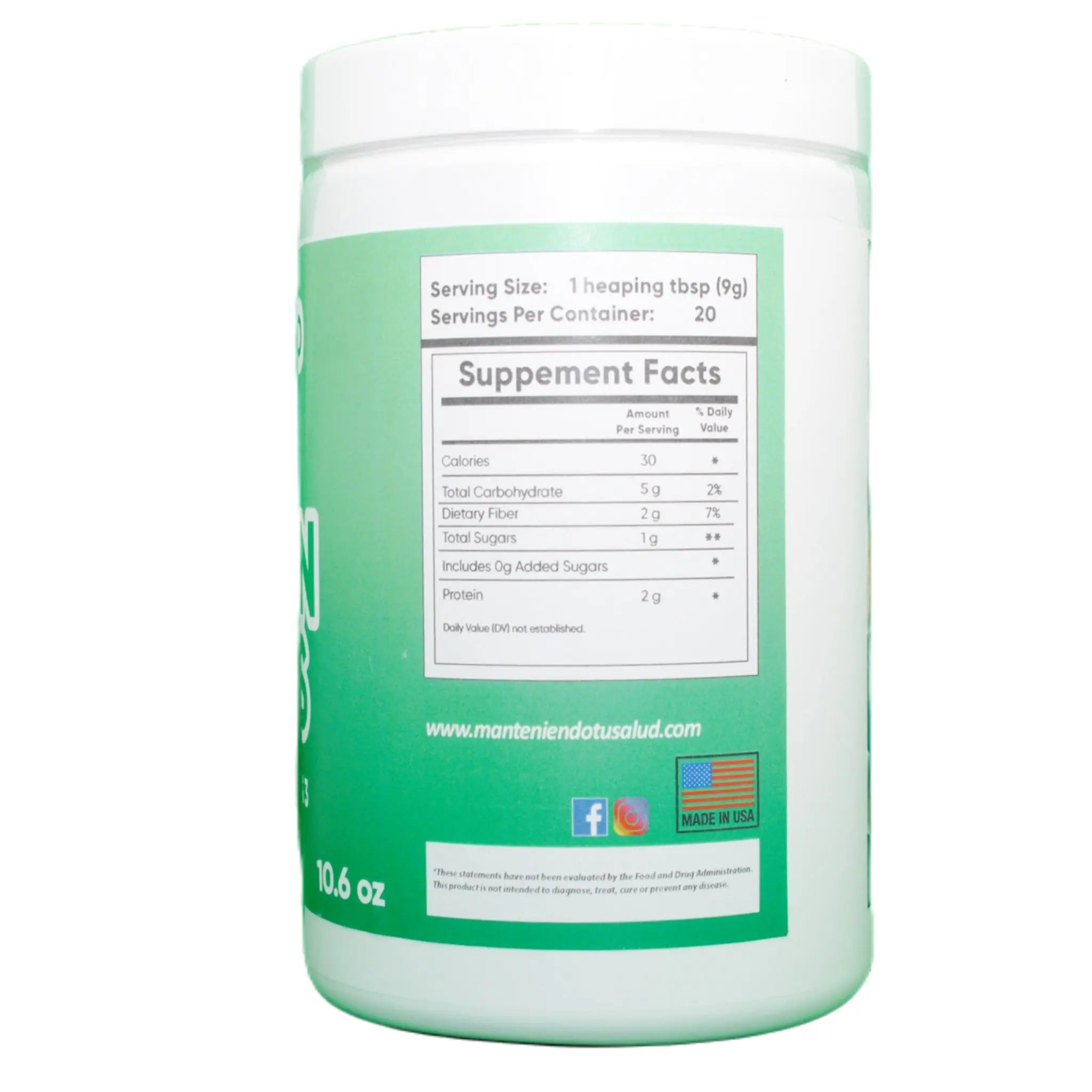 Manteniendo Tu Salud Collagen Greens Powder, Beauty Support, 10.6 Oz