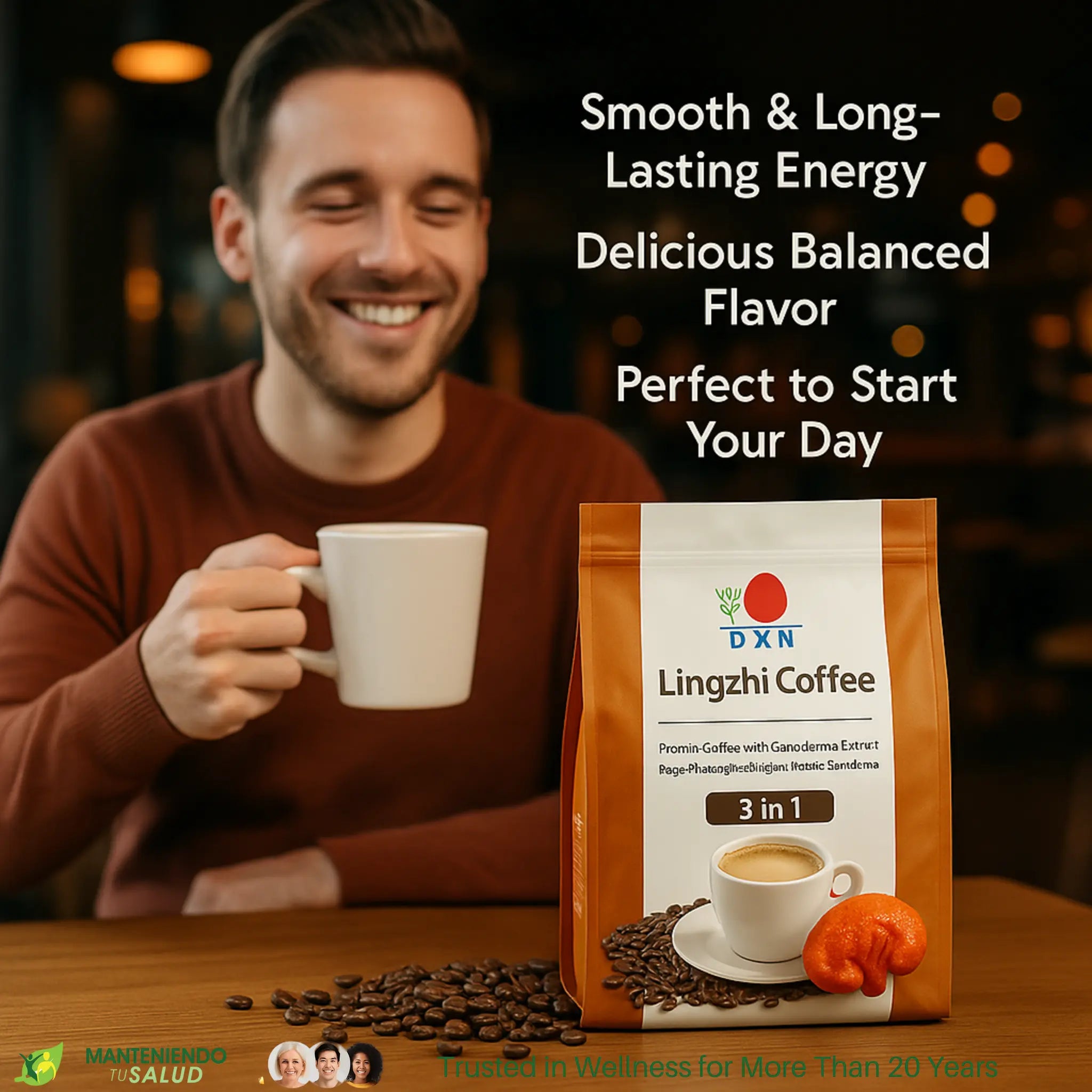 DXN Lingzhi Coffee 3 in 1, Ganoderma Coffee, Instant Coffee, 20 Pack ...